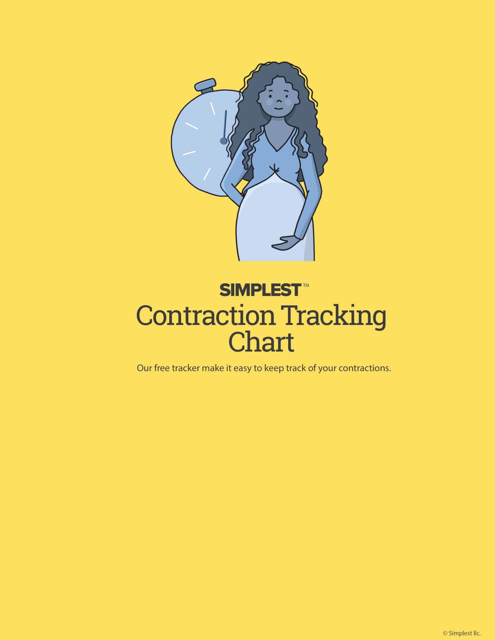 Contraction Tracking Chart - Simplest Baby